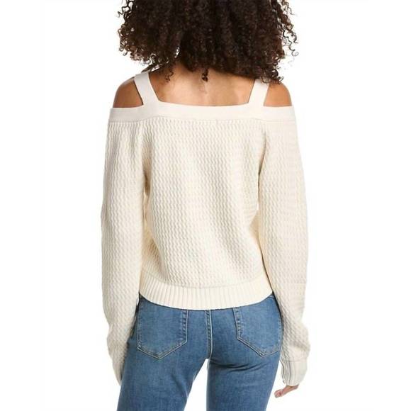 525 America | Sweaters | New 525 America Cold Shoulder Rack Stitch ...